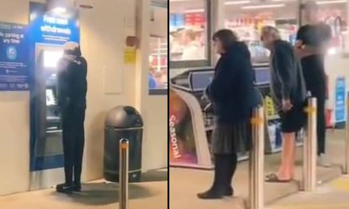 వైరల్: ATM నుండి ఎంతకీ కదలని వ్యక్తిని ఓపిక నశించి ఇలా చేసారు