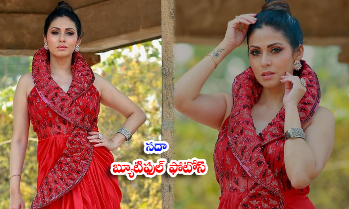 Actress Sadaa looking adorable in this red dress images