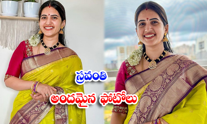 Gorgeous anchor Sravanthi Chokarapu latest traditional looks