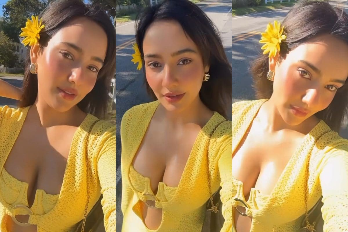 Neha Sharma#8217;s Viral Video: Flaunting Cleavage in Stylish Cutout Dress - Cleavage Show ...