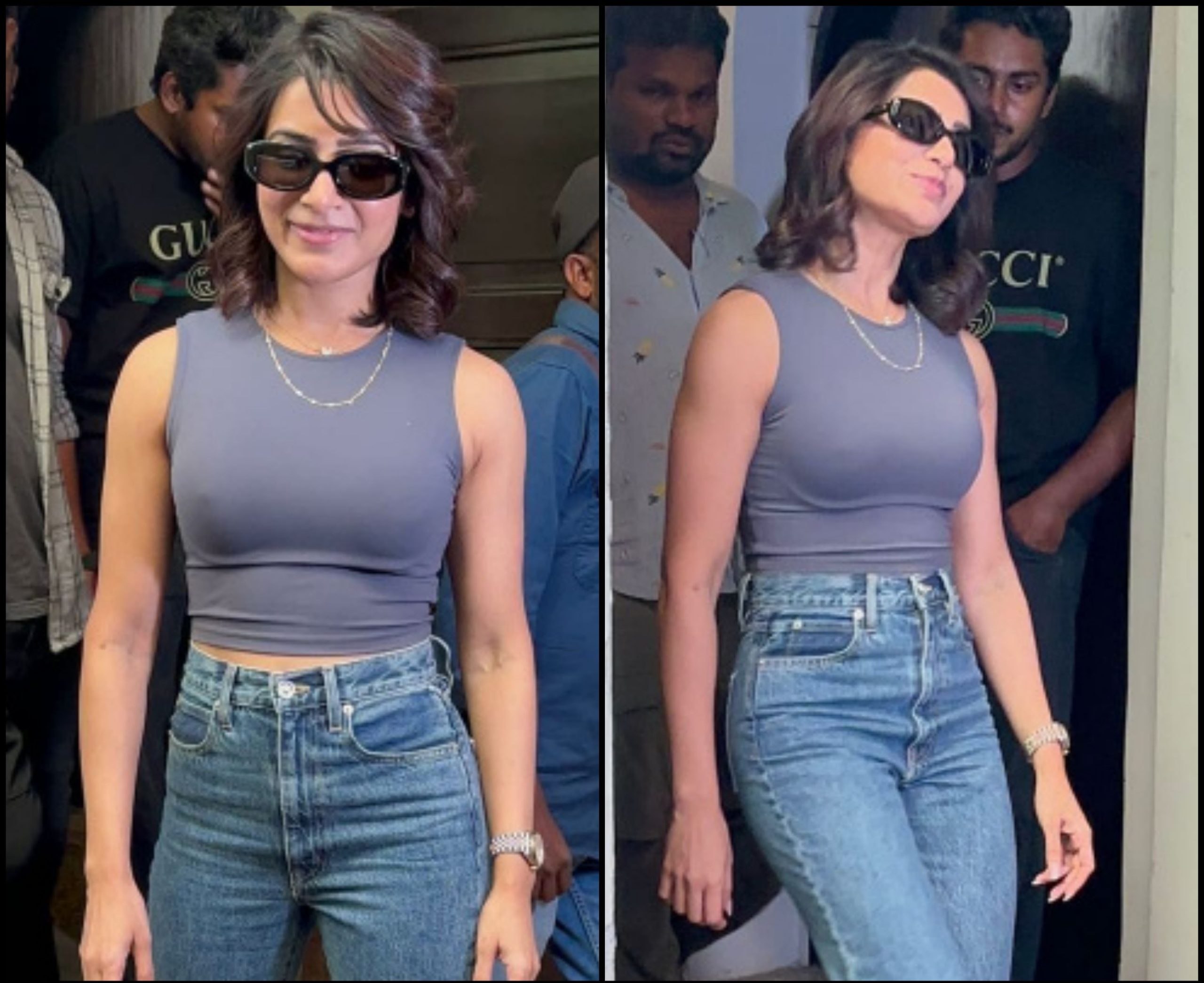 Samantha Ruth Prabhu#8217;s Chic Wide-Legged Denim and Crop Top Look in Mumbai - Citadel, Indian ...