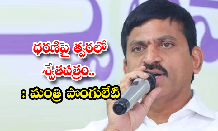 Minister Ponguleti Srinivas Reddy : ధరణిపై త్వరలో శ్వేతపత్రం..: మంత్రి ...